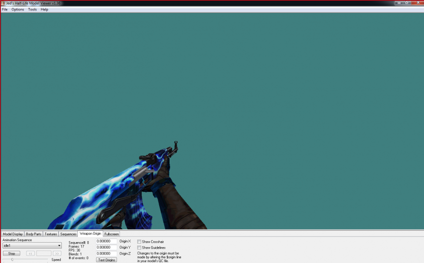AK47 Lightning Blue + Metal Hands скин за CS 1.6 • CS-bg